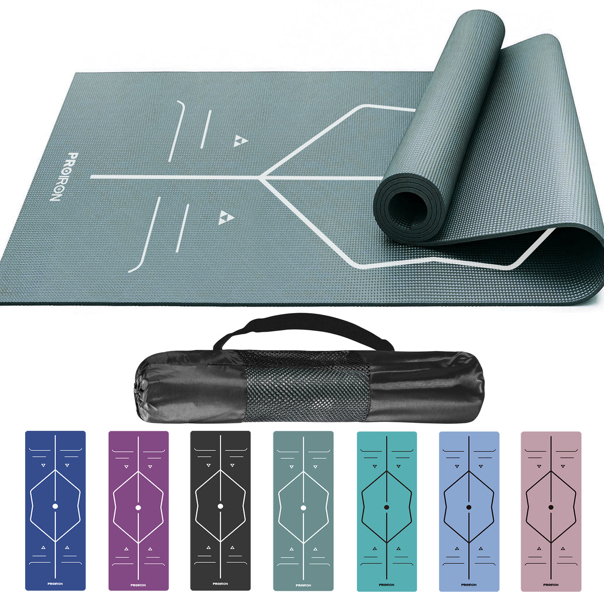 Yoga Mat with Alignment Marks - Carry Bag Included – PROIRON