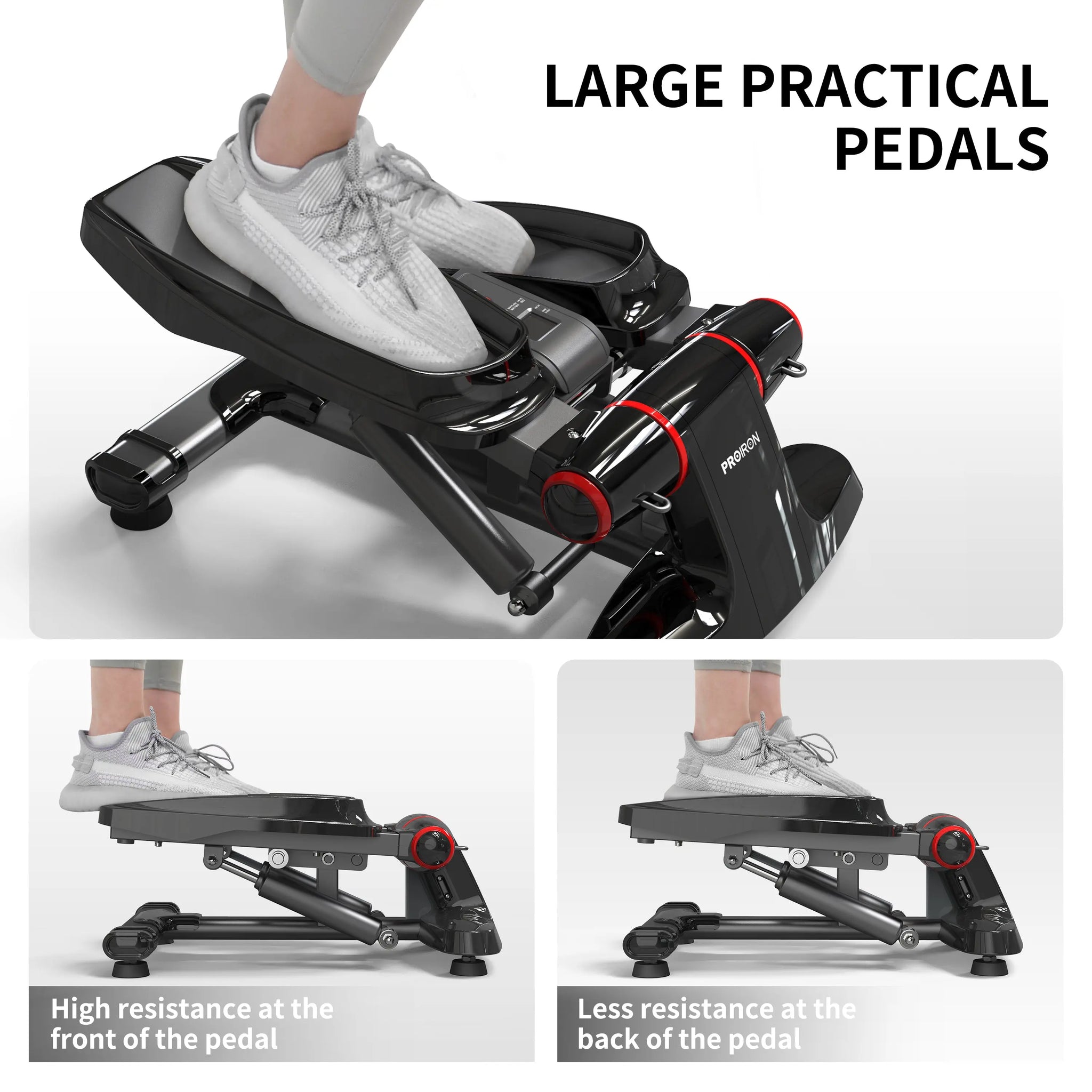 PROIRON Mini Hydraulic Stepper with LCD Monitor + Free Resistance band