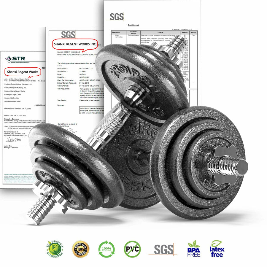 20kg/30kg Cast Iron Adjustable Dumbbell Set - PROIRON hand weights, barbell, strength training
